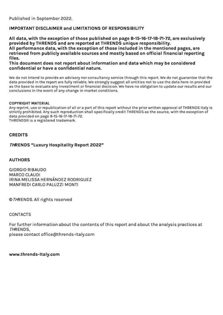Luxury Hospitality Report - Italy 2022 - Teamwork - hotel consulting ...